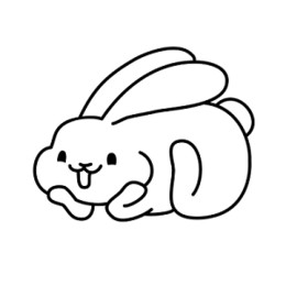 手绘彩色小白兔素材 包站长